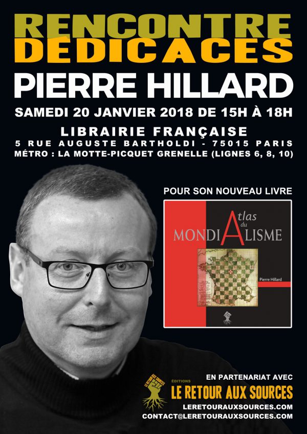 Ce samedi 20 janvier 2018 à la Librairie Française, rencontre-dédicaces ...