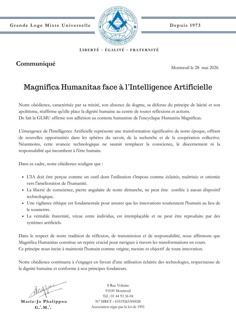 Une loge maçonnique soutient l'encyclique Magnifica Humanitas - medias ...